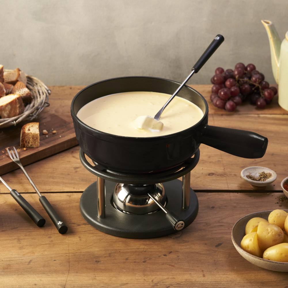 CAQUELON À FONDUE LENK NOIR FONTE Ø 20 cm